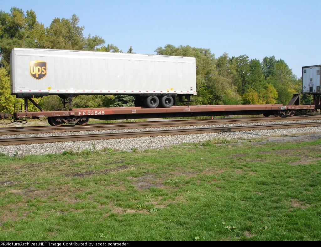 FEC Flatcar 3545 w/UPS:Trailer EB